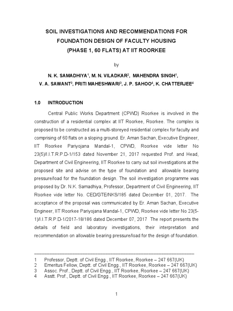 Report Phase1 | PDF | Deep Foundation | Geotechnical Engineering