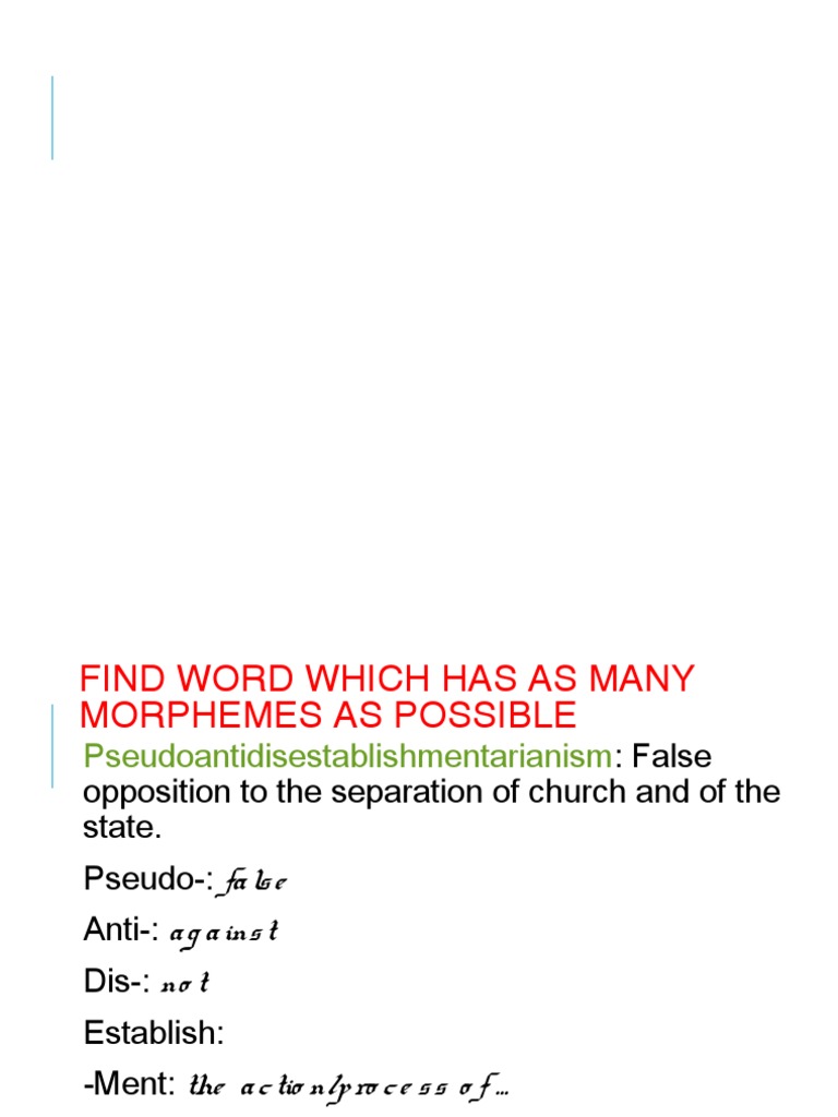 Derivation and Inflection | PDF | Word | Philology