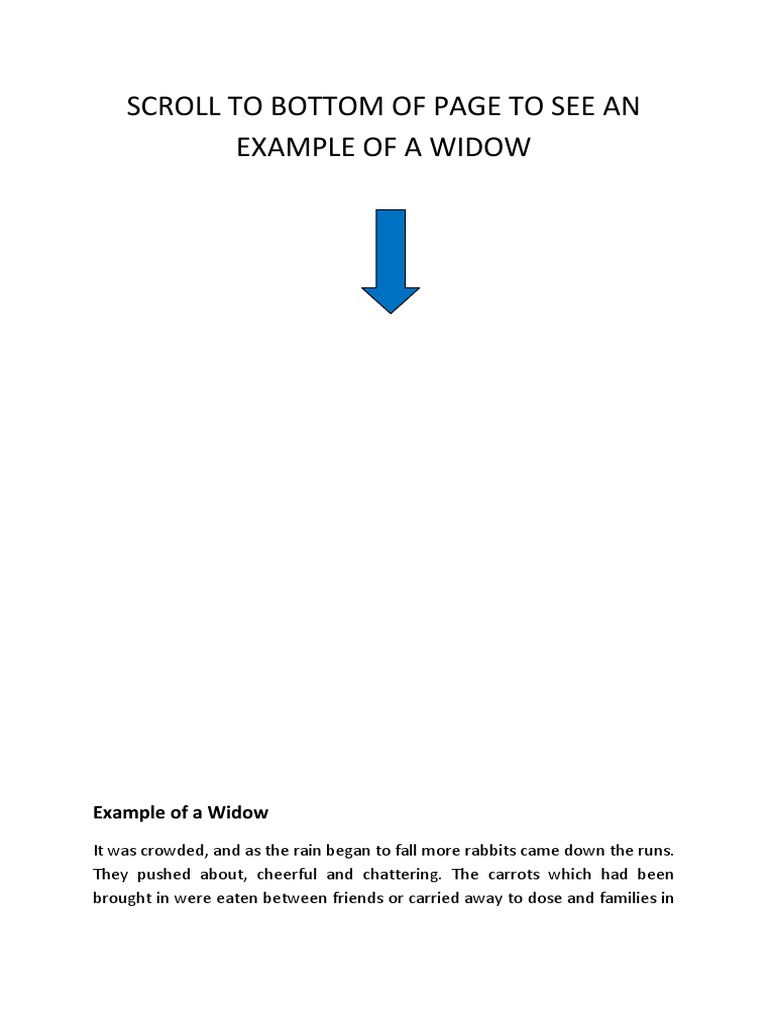 Example of A Widow PDF | PDF