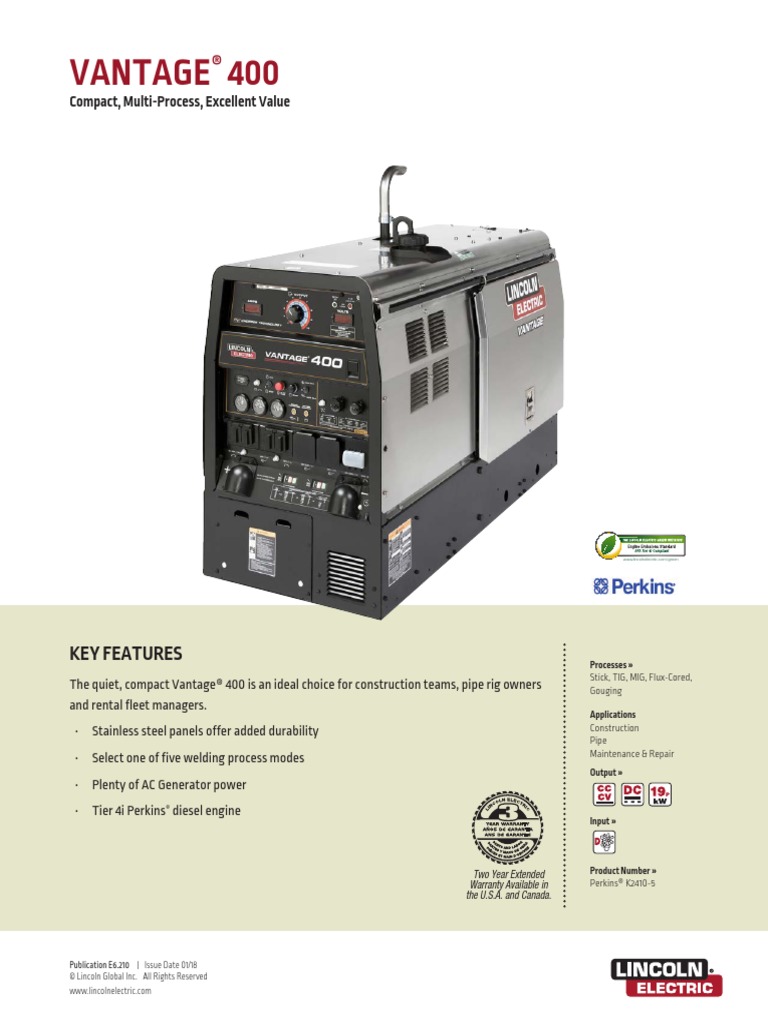 Vantage 400: Key Features | Download Free PDF | Mains Electricity ...