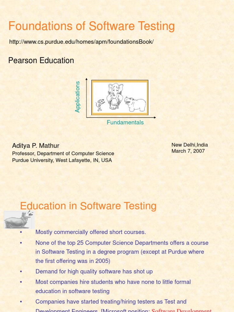 Foundations of Software Testing: Pearson Education | PDF | Software ...