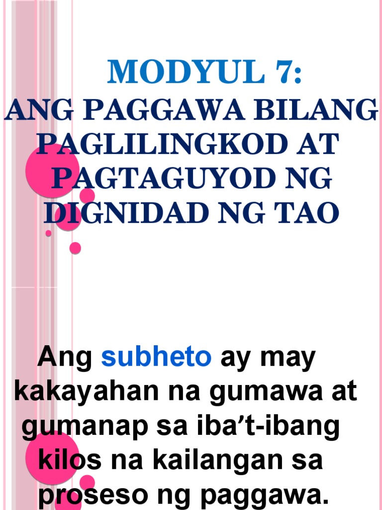 Esp Part 2 Modyul 7 | PDF