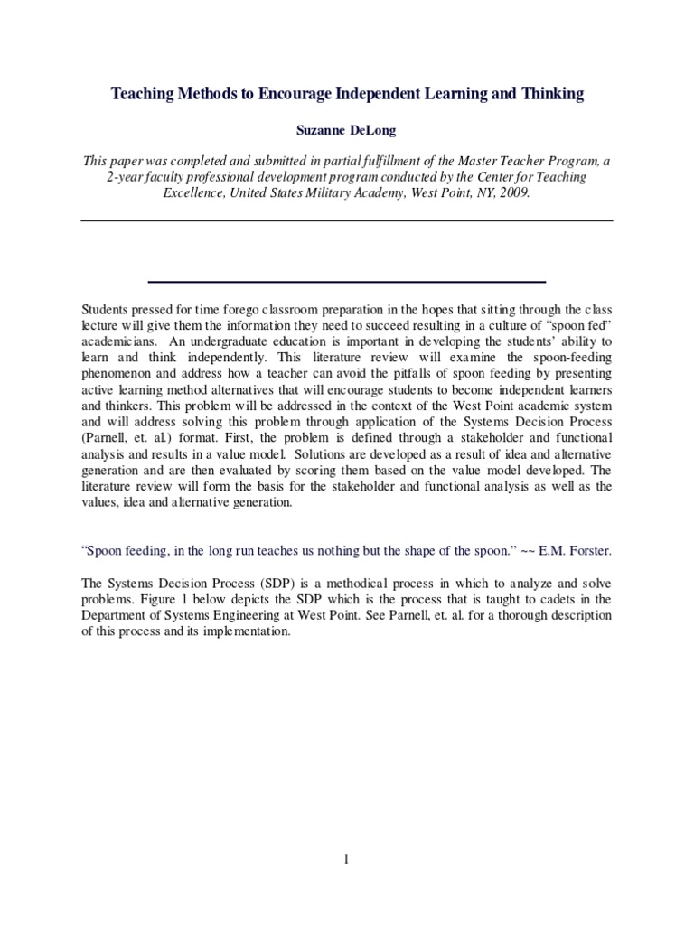 Encourage Independent Learning Strategies | PDF | Learning | Learning ...