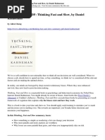 Thinking Fast and Slow | PDF | Thought | Decision Making
