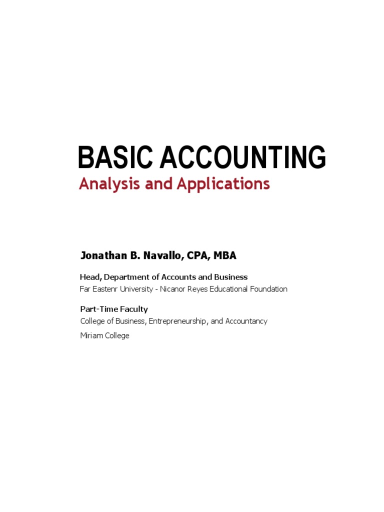 Analysis in Basic Accounting | PDF | Balance Sheet | Business
