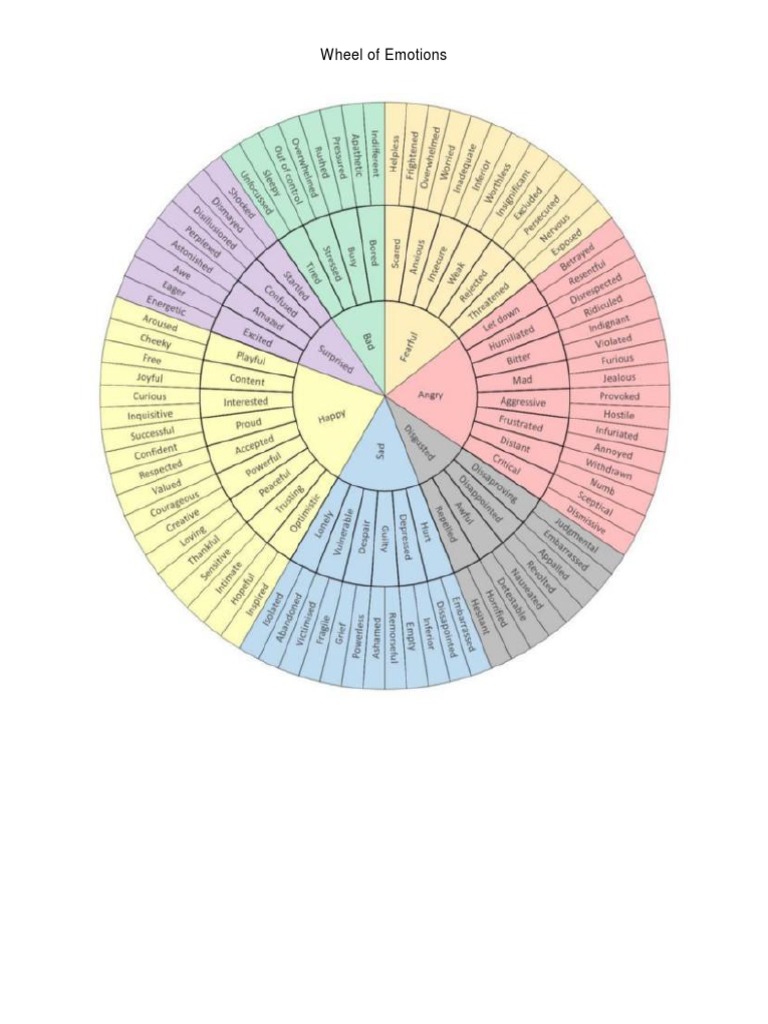 Understanding the Wheel of Emotions | PDF