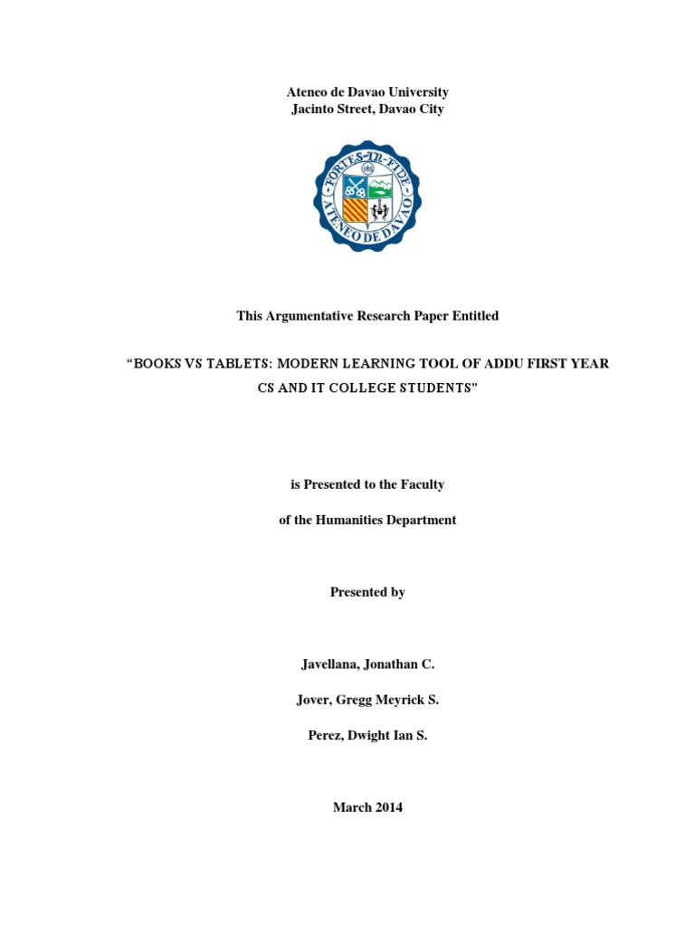 Books vs Tablets: Learning Tools Debate | PDF | Survey Methodology ...