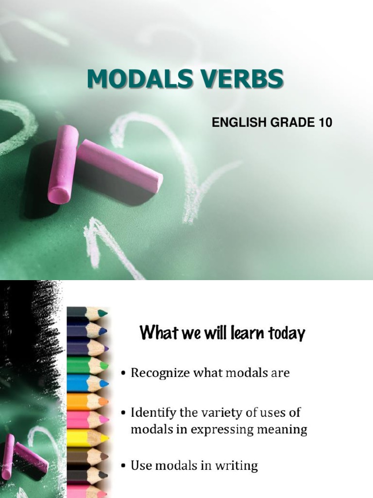 Modals Verbs: English Grade 10 | PDF