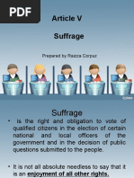 Philippine Constitution Article 5 | PDF | Suffrage | Citizenship