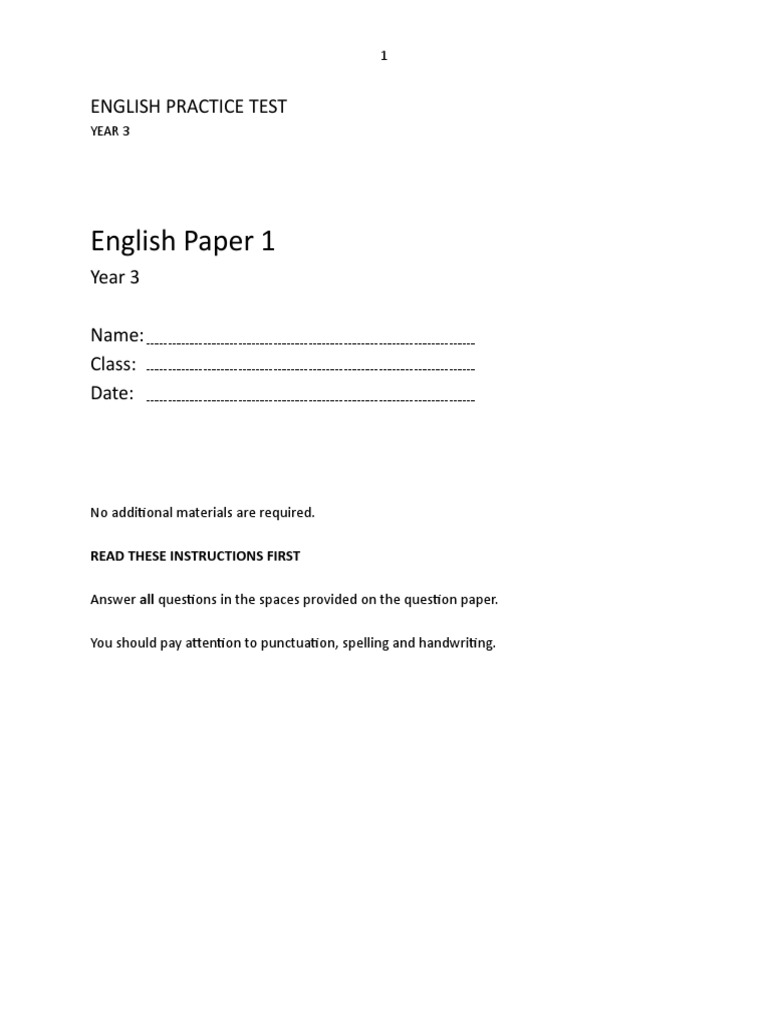 English Practice Test PDF Noun Pronoun