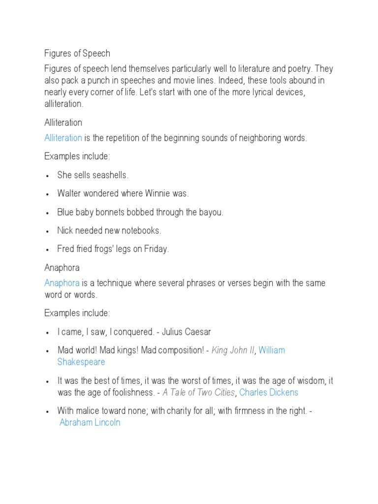 Figures of Speech | PDF | Irony | Literary Techniques