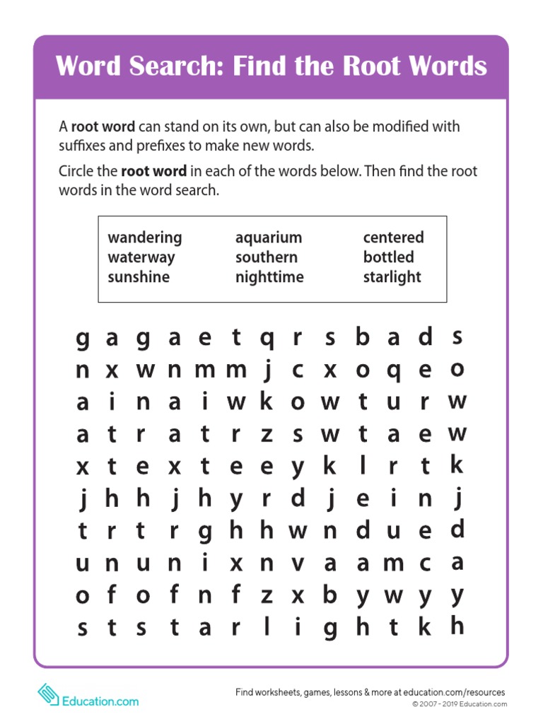 Find Root Words | PDF
