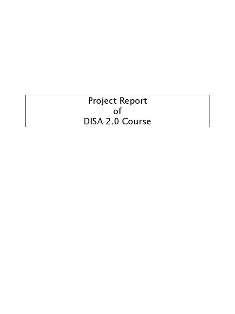 Project Report of DISA 2.0 Course | PDF | Disaster Recovery | Banks