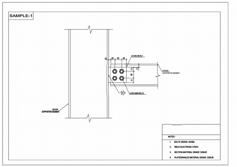 Hea200-Hea300 Fin Plate Connection | PDF