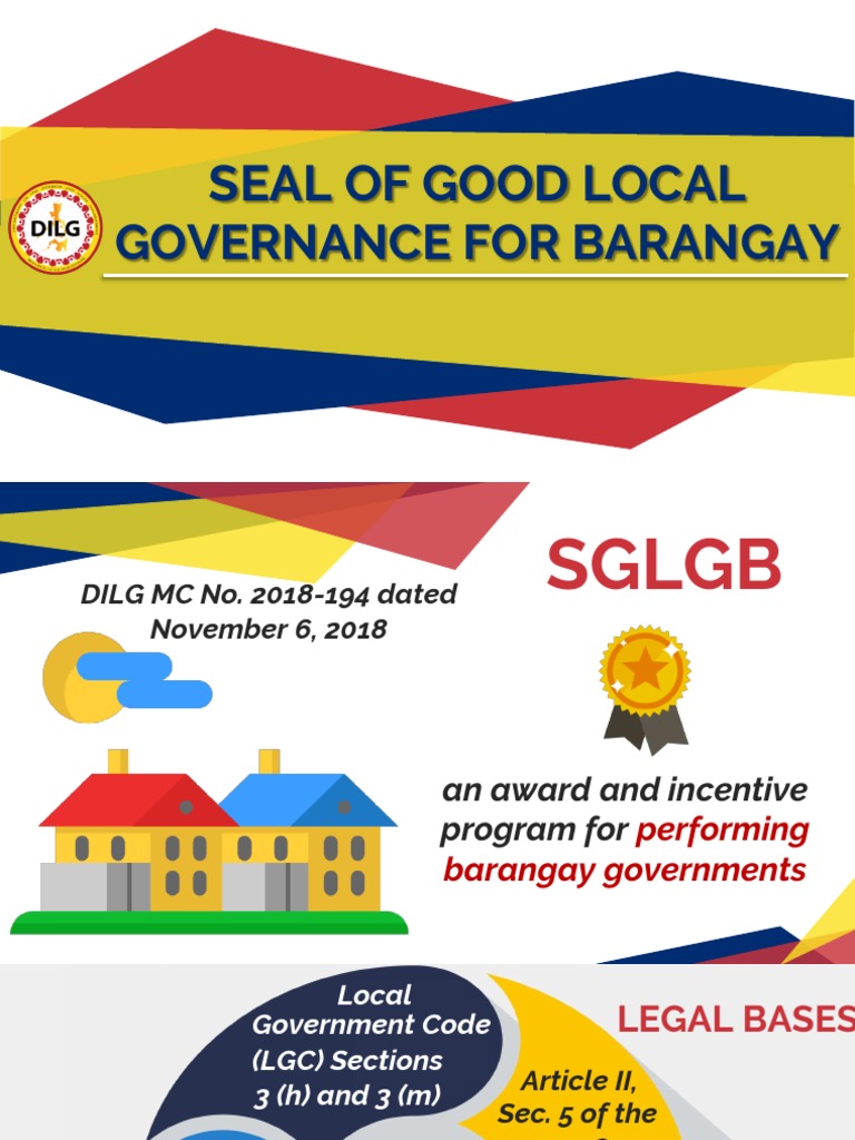 SGLG for Barangay | Substance Abuse | Disaster Risk Reduction