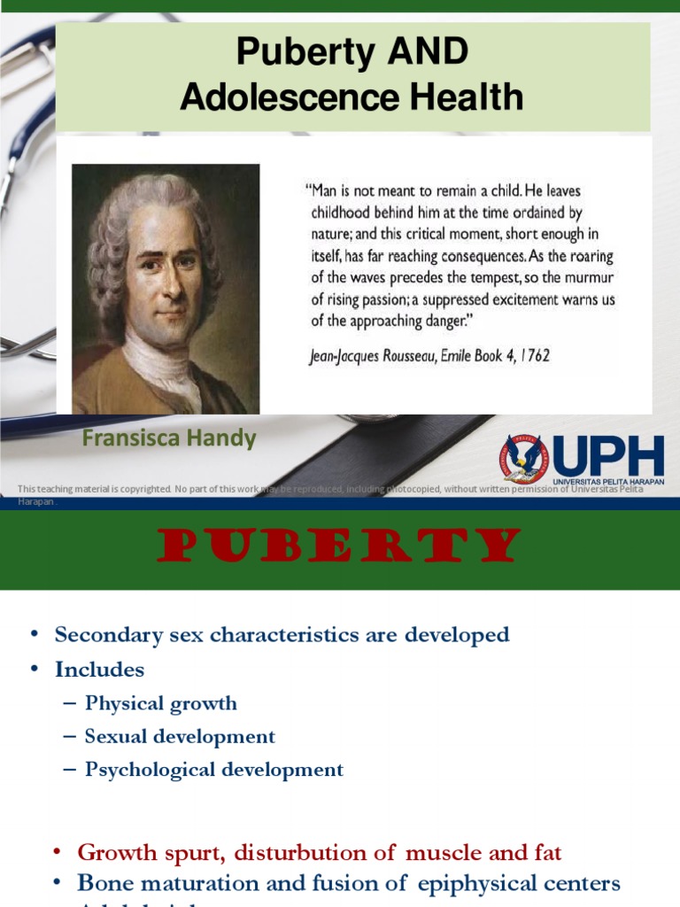 Adol Health - DR Fransisca | PDF | Puberty | Gynaecology