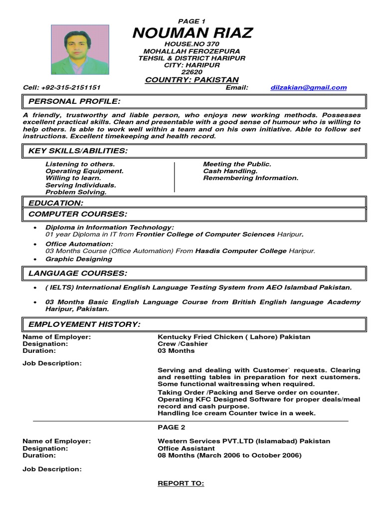 Nouman Riaz: Country: Pakistan | PDF | Pakistan | Business