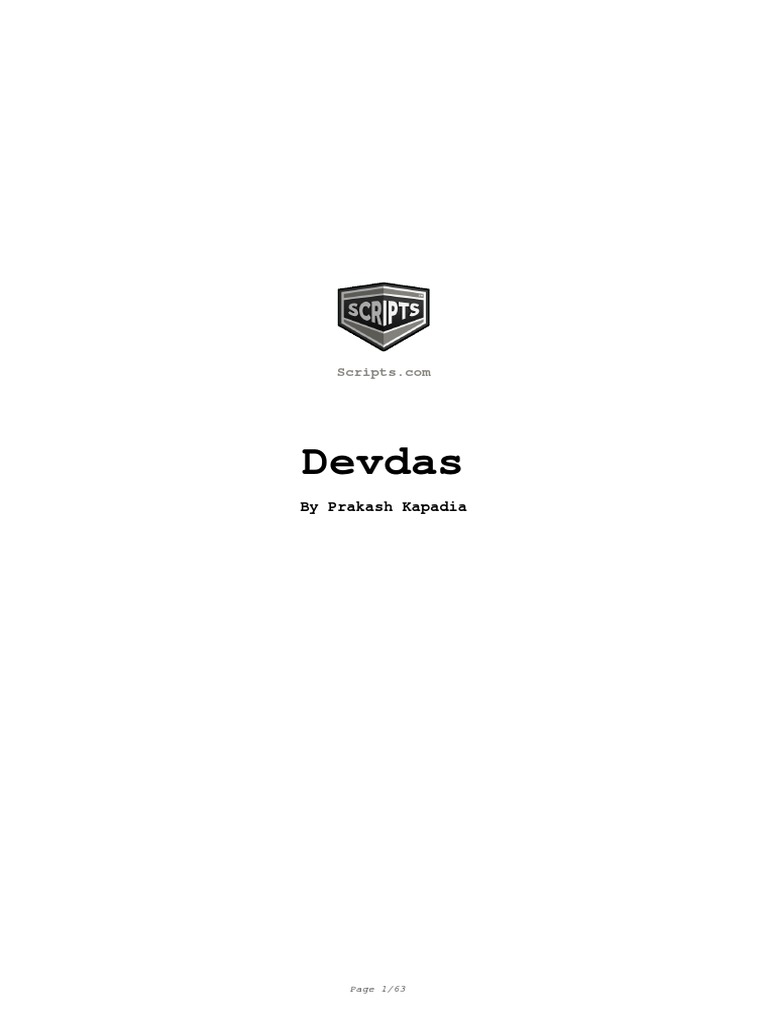 Devdas Script | PDF