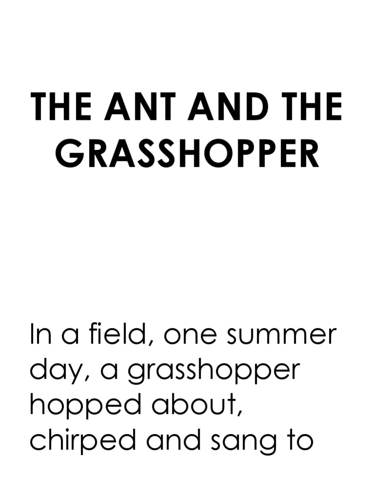 The Ant and The Grasshopper | PDF