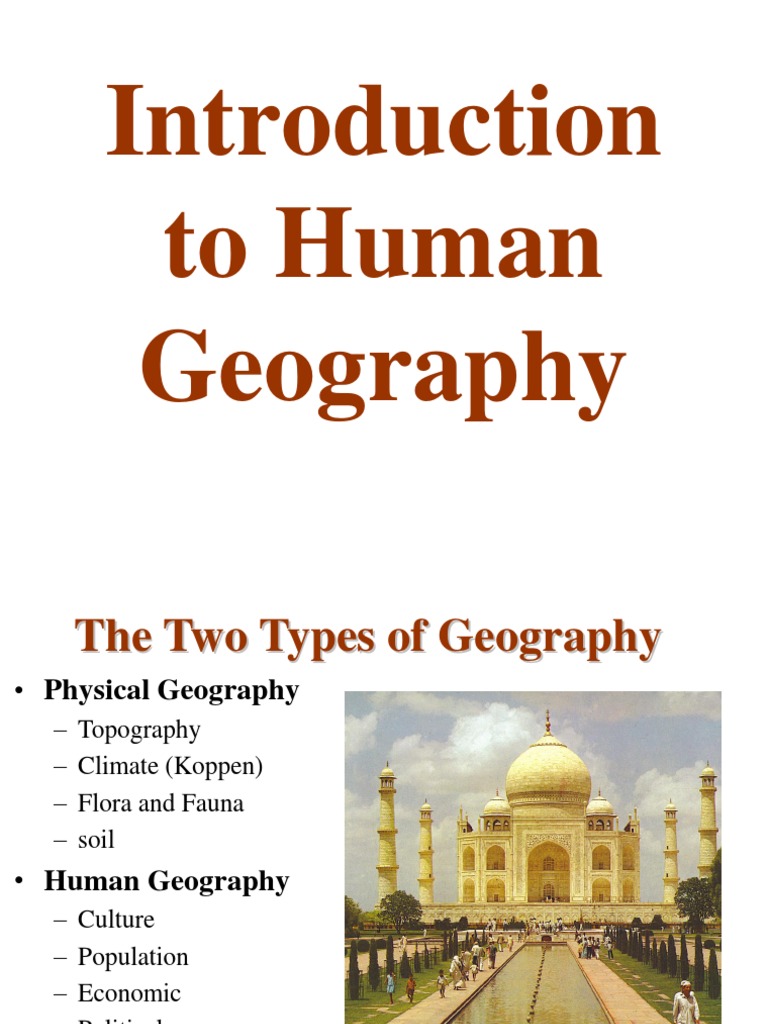 Introduction To Human Geography | PDF | Geography | Map