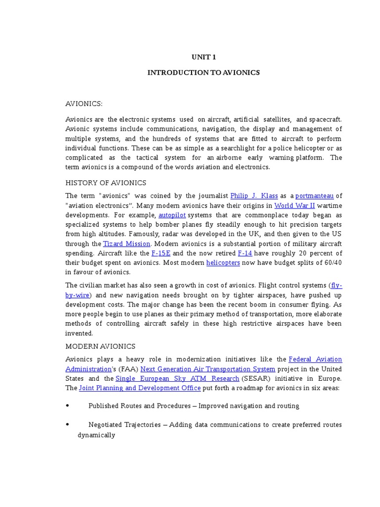 Introduction to Avionics Systems | PDF | Avionics | Random Access Memory