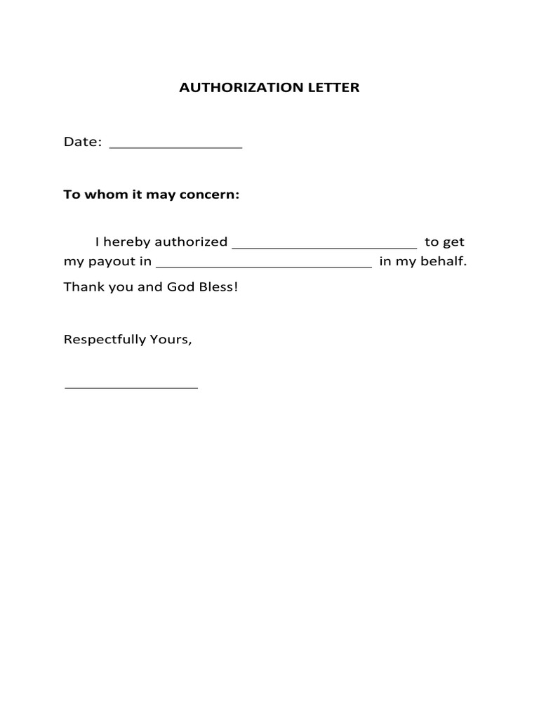 Authorization Letter | PDF