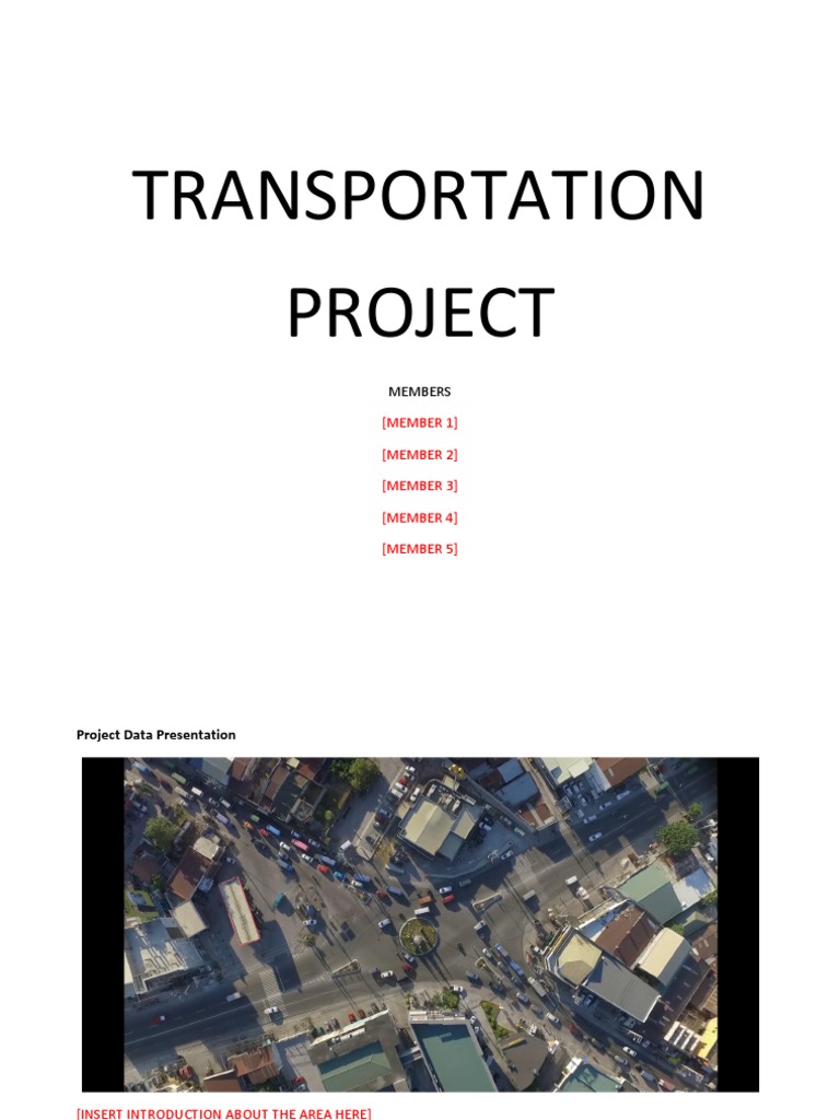 Transportation Project: Members | PDF | Transport