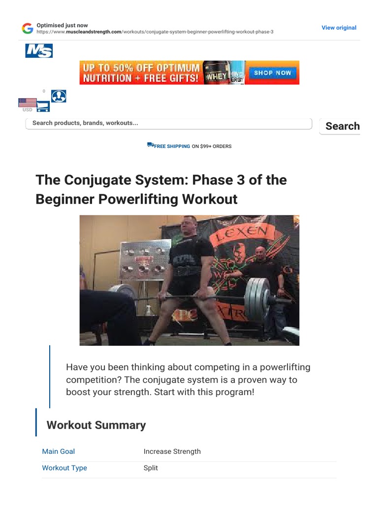 The Conjugate System: Phase 3 of The Beginner Powerlifting Workout ...