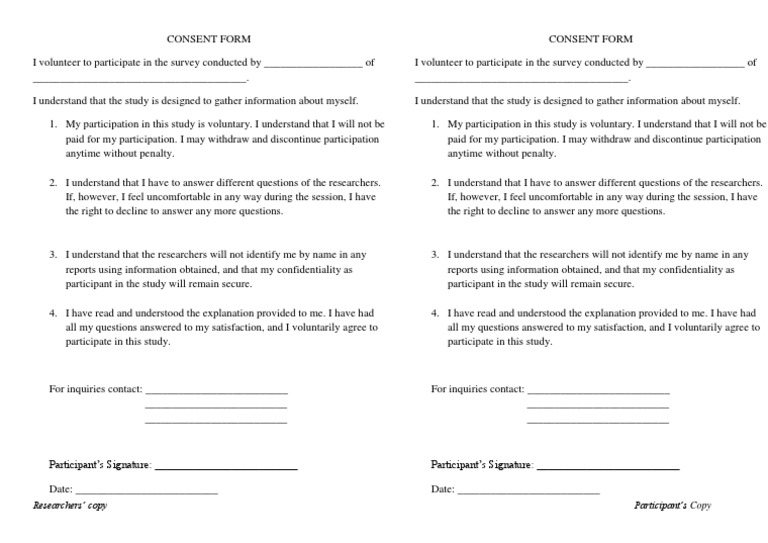 Consent Form | PDF | Consent | Social Institutions