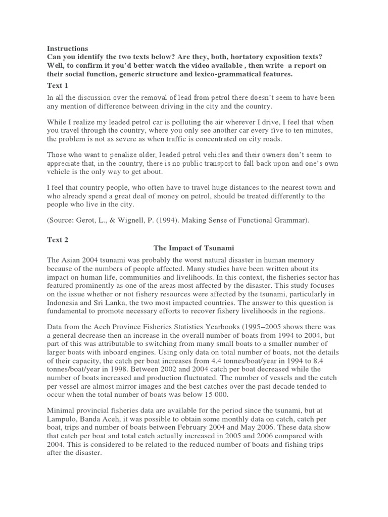 M1 LA4 Task 1 | PDF | Natural Disasters | Verb