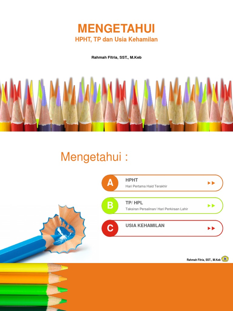 Menghitung HPHT dan TP Kehamilan | PDF
