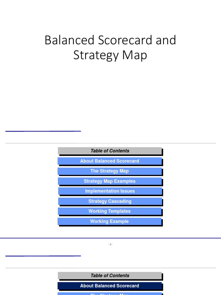 The Balanced Scorecard and Strategy Map 181013 255 | PDF | Strategic ...