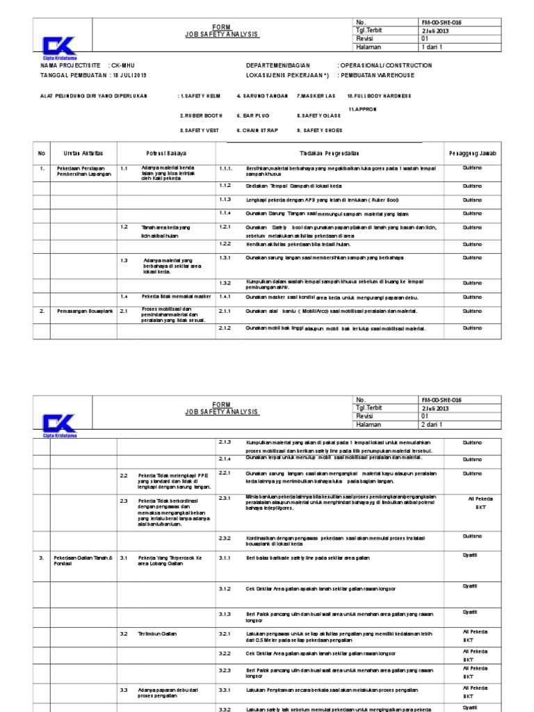 2.jsa Warehouse CK Final | PDF