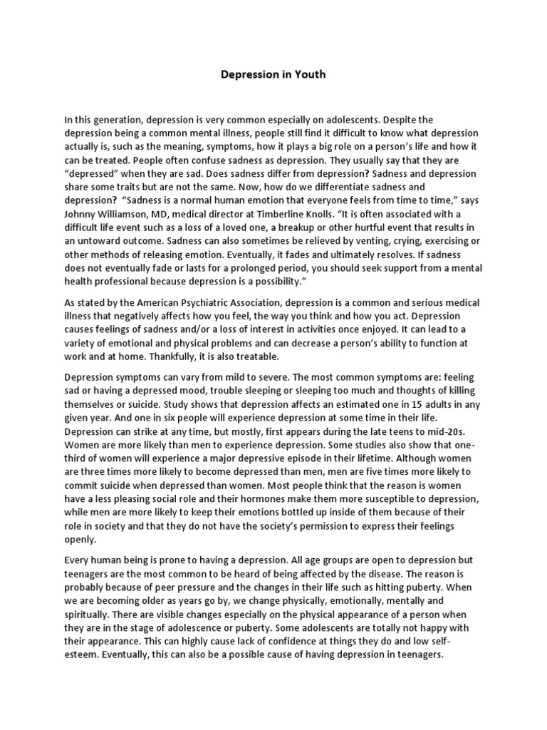 Depression Speech | PDF | Major Depressive Disorder | Depression (Mood)