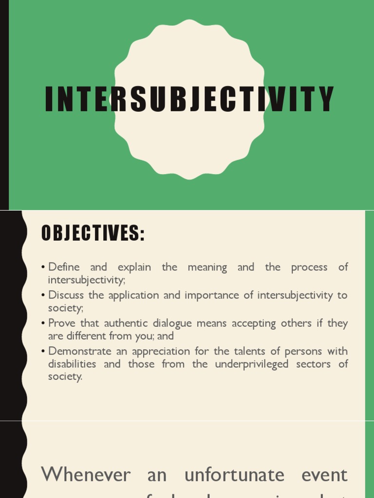 INTERSUBJECTIVITY.pptx | Experience | Self | Free 30-day Trial | Scribd