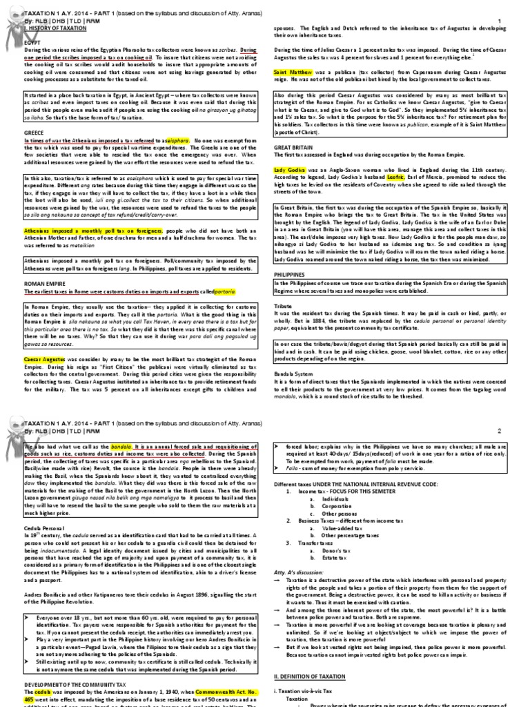 TAXATION Transcript Part 1 PDF | Download Free PDF | Taxes | Public Sphere