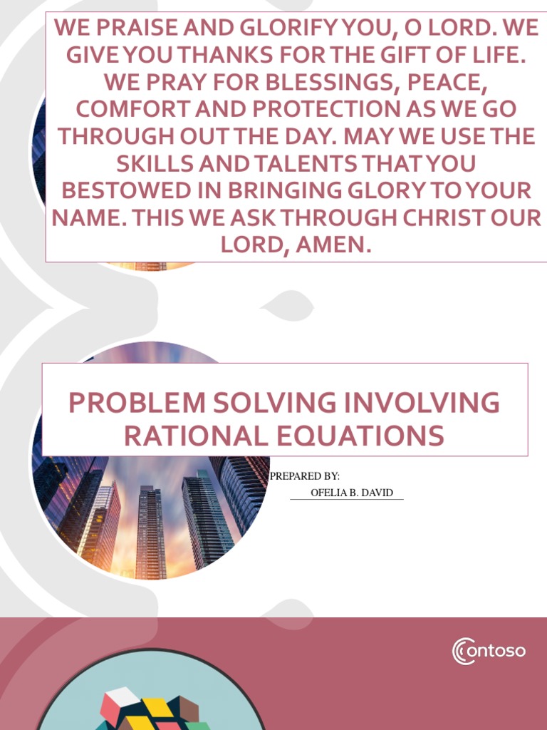 Problem Solving Rational Equations | PDF | Mathematical Model ...