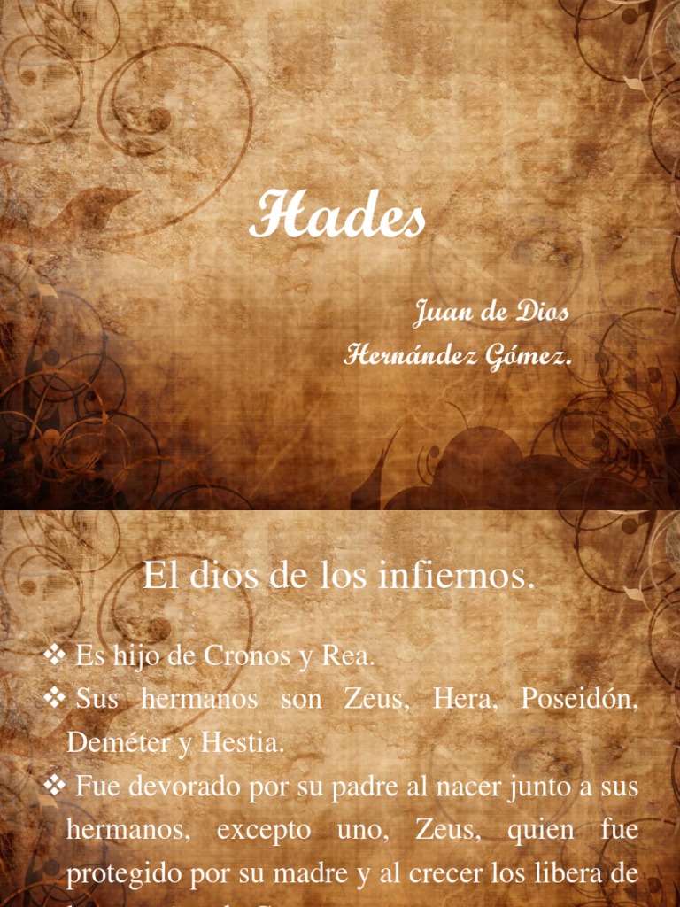 Hades: Dios de los Infiernos y Mitos | PDF | infierno | Zeus