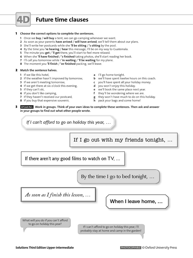 4D Future Time Clauses | PDF