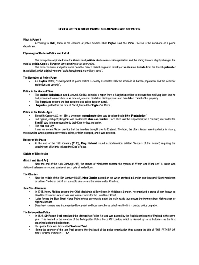 History and Evolution of Police Patrol | PDF | Police Officer | Police