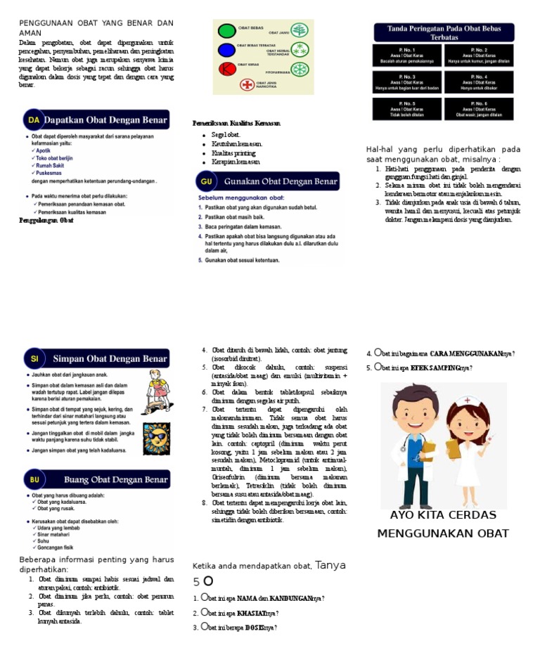 Leaflet Penggunaan Obat Yang Benar | PDF