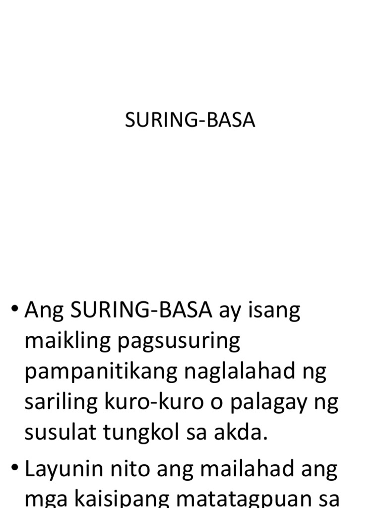 Suring Basa | PDF