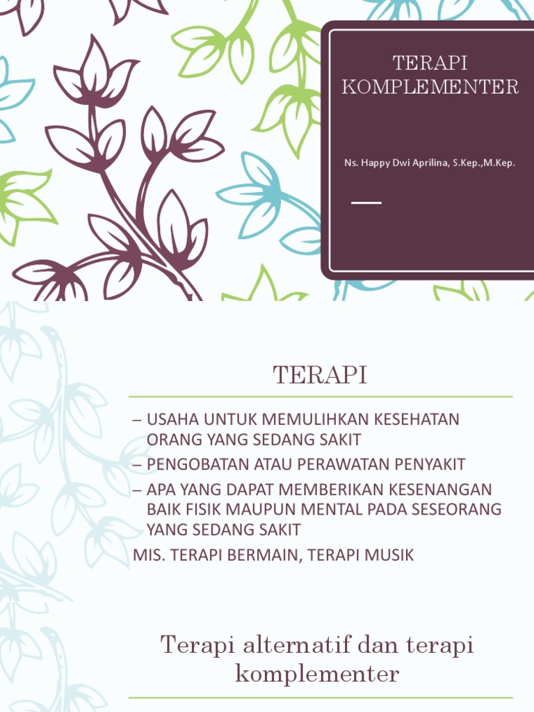 PPT-Konsep Terapi Komplementer | PDF
