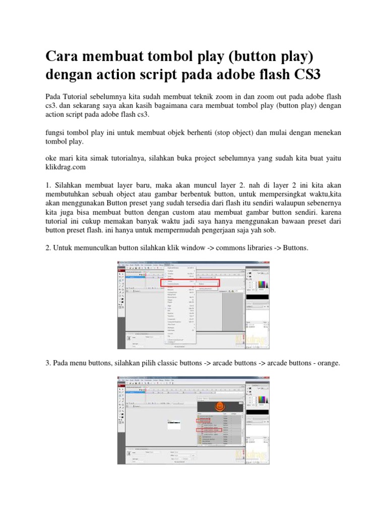 Cara Membuat Tombol Play Button Play Den | PDF