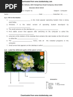 CBSE Class 3 Computer Practice Worksheet (11) - With Answers | PDF | Computer Keyboard | Icon ...