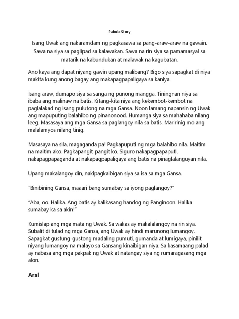 Pabula Story | PDF