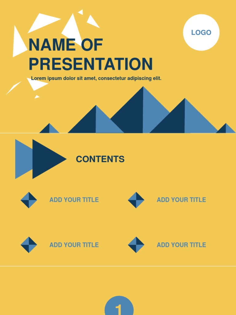 Yellow PowerPoint Template For Modern Business | PDF