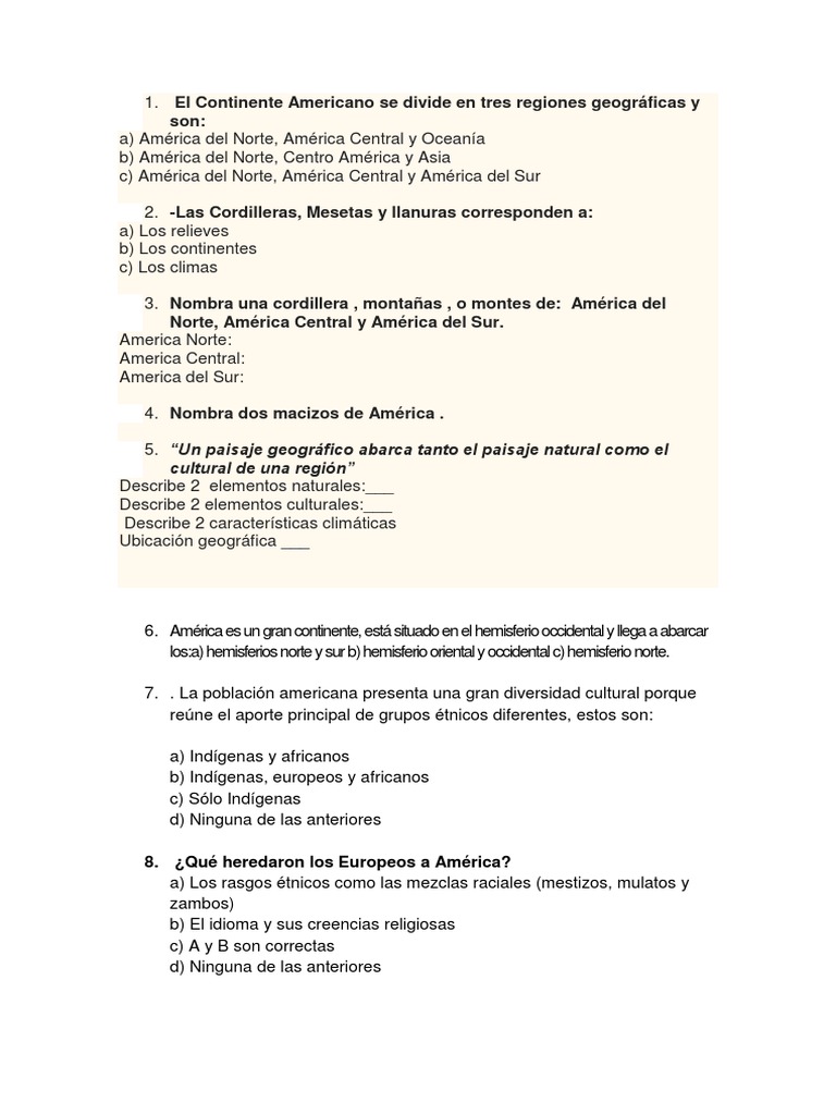 El Continente Americano Se Divide en Tres Regiones Geográficas y Son ...