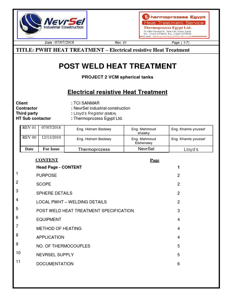 TCI PWHT Procedure for Bottom Crown (Electric) Rev. 01 - 08.07.2018 ...
