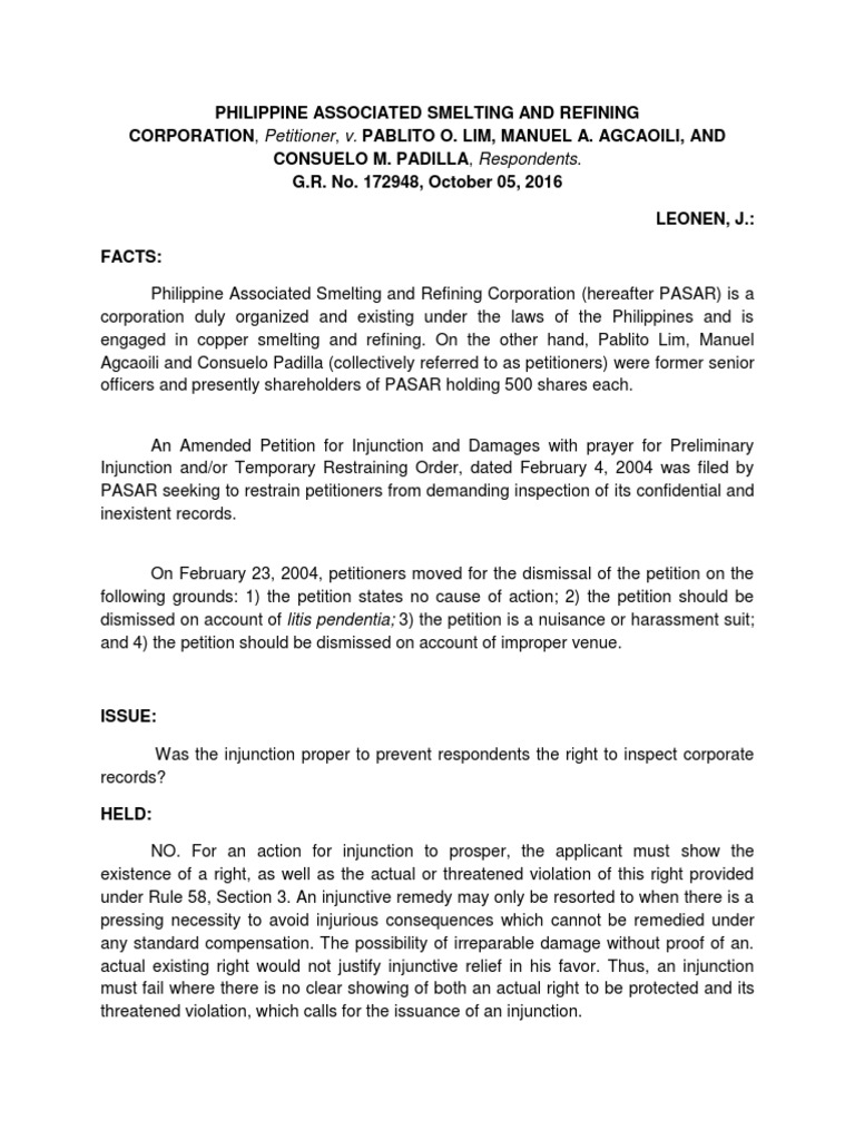 G.R. No. 172948, October 05, 2016 PASAR V LIM (Angeles) | PDF ...